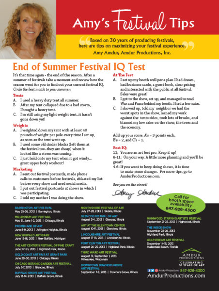 Amy’s Tips for Artists - Amdur Productions